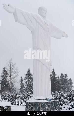 KLIN, SLOVAKIA - DEC 28, 2019: Monumental statue of Jesus Christ called ...