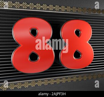 3D Number 88 eighty eight lively colours Stock Photo - Alamy