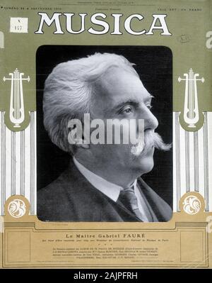 Gabriel Fauré (1845-1924) French composer, illustration Stock Photo - Alamy