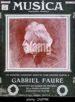 Gabriel Fauré (1845-1924) French composer, illustration Stock Photo - Alamy