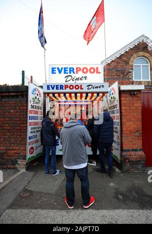 A general view of Anfield ahead of the Emirates FA Cup Third Round ...