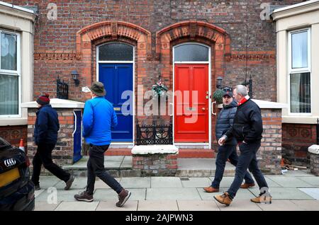 Fans arriving ahead of the Emirates FA Cup third round match at Turf ...