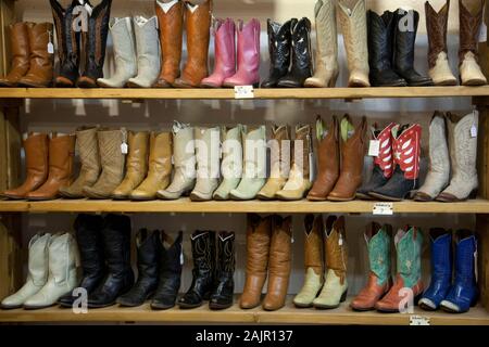 Cowboy Boots for Sale, Taos, New Mexico, USA Stock Photo - Alamy