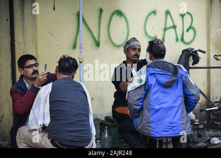 Guwahati, Assam, India. 5th Jan, 2020. Pelican in search of fish in a ...