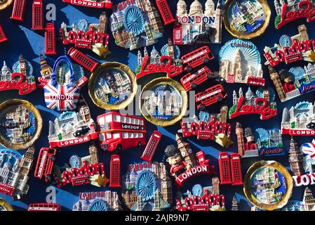London souvenirs shop, fridge magnets, camden, london, uk Stock Photo ...