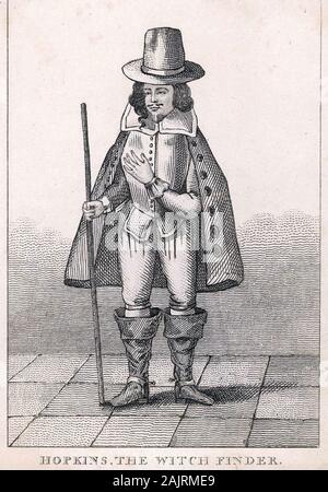 Matthew Hopkins, the Witchfinder (c. 1620-1647). Notorious witch-hunter ...