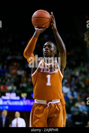 Texas' Andrew Jones (1) shoots a free throw attempt during the second ...