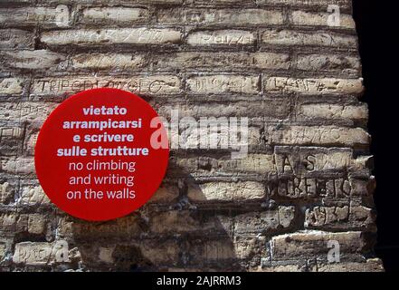 Italy, Rome, Colosseum, ancient graffiti of Gladiator Stock Photo - Alamy