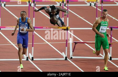 Aries Merritt (USA) during the 3eme Heats Men's 110m Hurdles Men's Semi ...