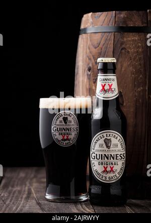 Old Guinness label for Extra Stout, bottled by Tennant Bros of ...