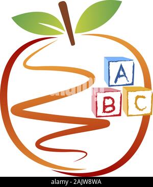 School Apple Logo Stock Photo - Alamy