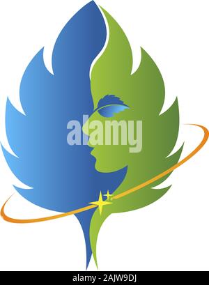 herbal facial logo Stock Photo - Alamy