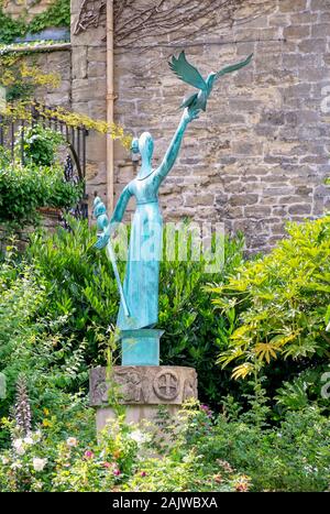 Millie, Bradford On Avon, bronze figure, Wiltshire , Uk Stock Photo - Alamy