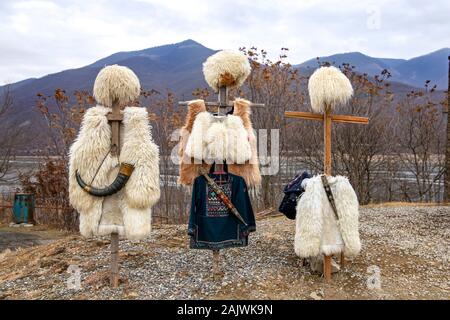 The Georgian shepherds' costume - the hat (papakha) and coat of sheep's ...