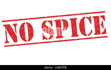 Zero spice label or sticker on white background, vector illustration ...