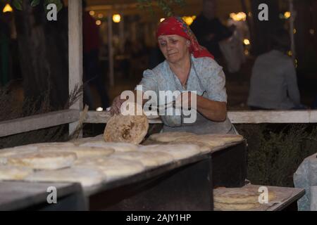 "Bolo do Caco", traditional wheat bread of Madeira island, Portugal ...