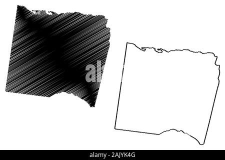 Trelawny Parish (Parishes of Jamaica, Cornwall County) map vector ...