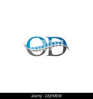 Initial Letter OD Logo Template Vector Design. Silver letter logo Stock ...