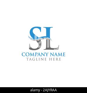 Initial letter SL logo template design. minimal letter logo design ...