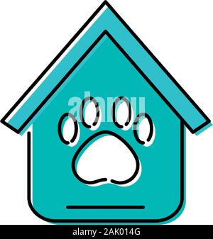 house with paw print mascot Stock Vector Image & Art - Alamy
