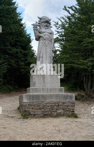 The statue of the pagan god of Slavs Radegast on mountain Radhost - the ...