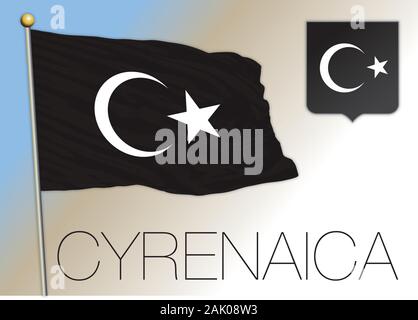 Tripolitania regional flag and coat of arms, Libya, african country ...