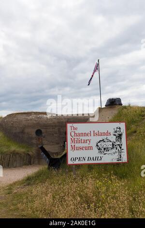 Channel Islands Military Museum Bunker in Jersey Island UK on cloudy ...