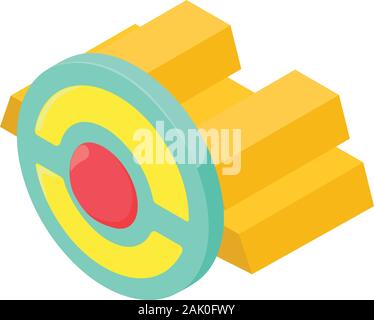 Isometric reliable protection of your money, bank deposit, security ...
