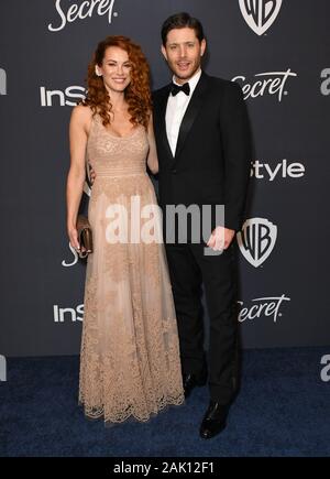 Jensen Ackles and Danneel Ackles at the Instyle and Warner Bros Golden ...
