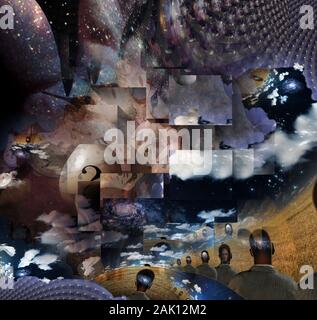 Human, time and mind elements. 3D rendering Stock Photo - Alamy