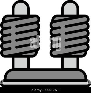 Coil stand icon. Outline coil stand vector icon for web design isolated ...
