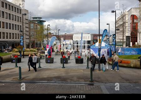 Tudor Square Sheffield city centre England, Crucible Theatre, and St ...