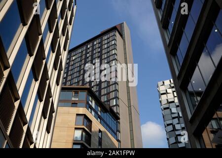 The City Lofts and high rise skyline of Sheffield City centre England ...