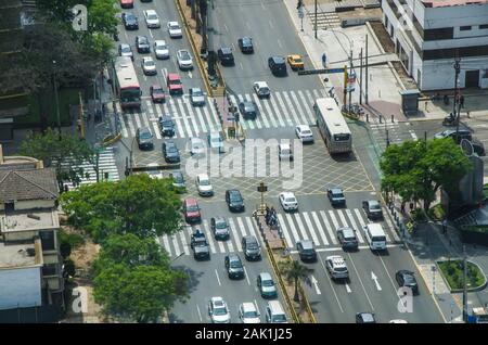 traffic jam rush hour Lima Peru Stock Photo - Alamy