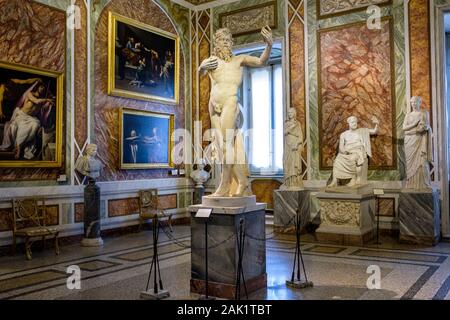 The Room of the Silenus, Dancing Satyr marble Hellenistic statue ...