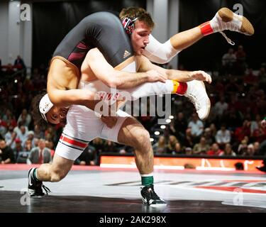 Ohio State Buckeyes Luke Pletcher (black) celebrates his win over ...