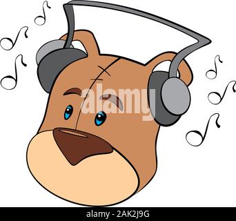 teddy bear head toy Stock Vector Image & Art - Alamy