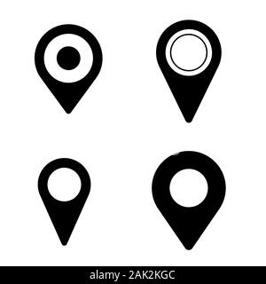map pointers set. Cartography markers. Geo labels collection Stock ...