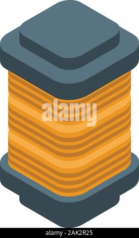 Copper coil icon. Cartoon of copper coil vector icon for web design ...