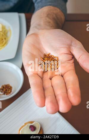 A handful of worms Stock Photo - Alamy