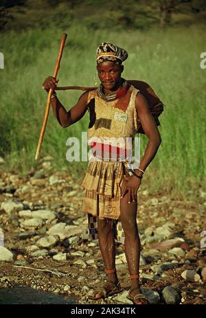 Himba man with traditional headgear, Namibia Stock Photo - Alamy