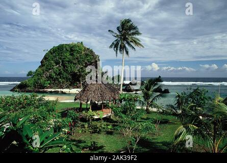 Two Dollar Beach on Tutuila Island, American Samoa, South Pacific ...