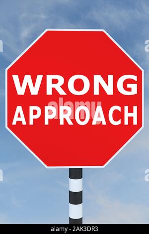 3D illustration of WRONG ATTITUDE road sign Stock Photo - Alamy