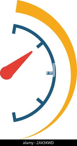 Risk management measure meter icon set. Three risk indicators signs ...