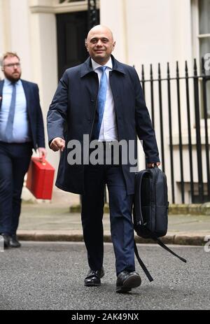 Chancellor of the Exchequer Sajid Javid leaves Downing Street for PMQs ...