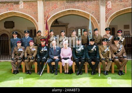 The Queen and Duke of Edinburgh attending Eton College in Berkshire to ...