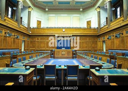 Empty Interior of Stormont Parliament Buildings where the politicians ...