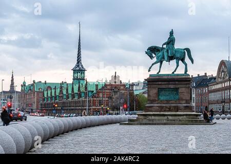 Denmark - Copenhagen. Slotsholmen Island. The palace of Christiansborg ...