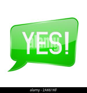 yes speech bubble. yes sign. yes banner Stock Vector Image & Art - Alamy