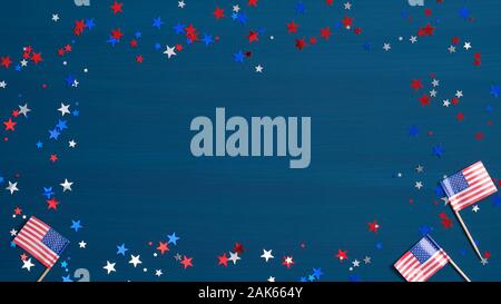 Labor Day Sale with American flags on wooden background Stock Photo - Alamy